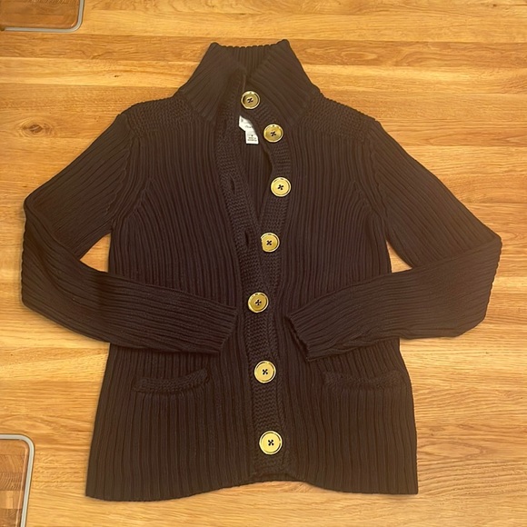 Talbots | Sweaters | Vintage Talbots Navy Heavy Prima Cotton Cardigan ...